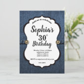 Denim Invitation , birthday party | Zazzle