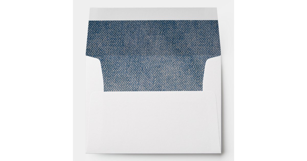Denim | Jeans Inside | Rustic Country Envelope | Zazzle