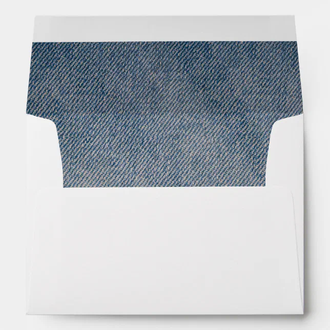 Denim | Jeans Inside | Rustic Country Envelope | Zazzle