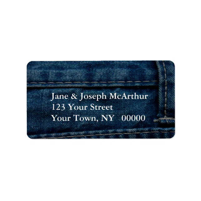Denim Look Label | Zazzle
