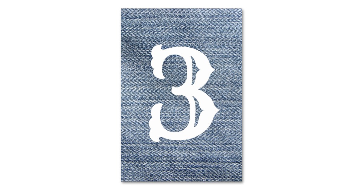 Denim Table Numbers | Zazzle