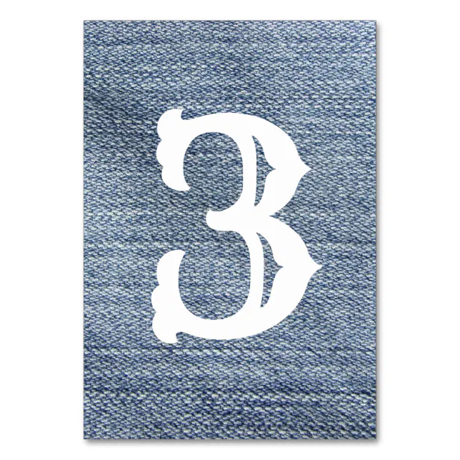 Denim Table Numbers | Zazzle