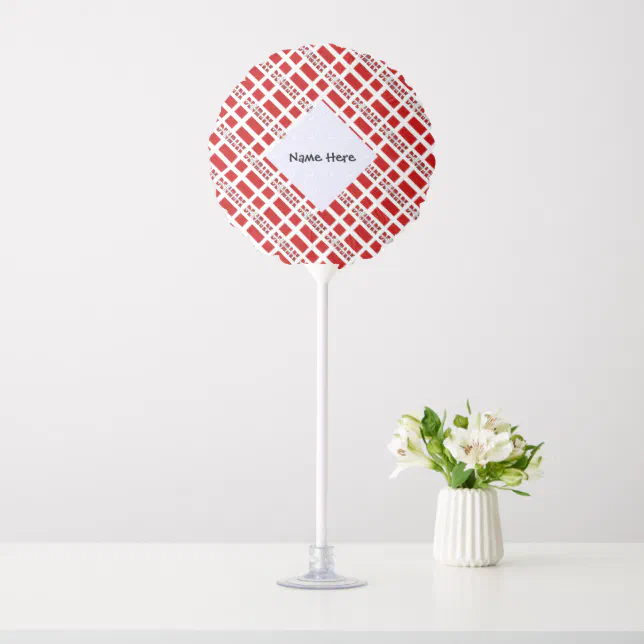 Denmark and Danish Flag Tiled Personalized Balloon | Zazzle