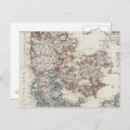 Denmark Atlas Map with 5 inset maps Postcard | Zazzle