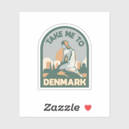 Denmark Copenhagen sticker travel stickers | Zazzle