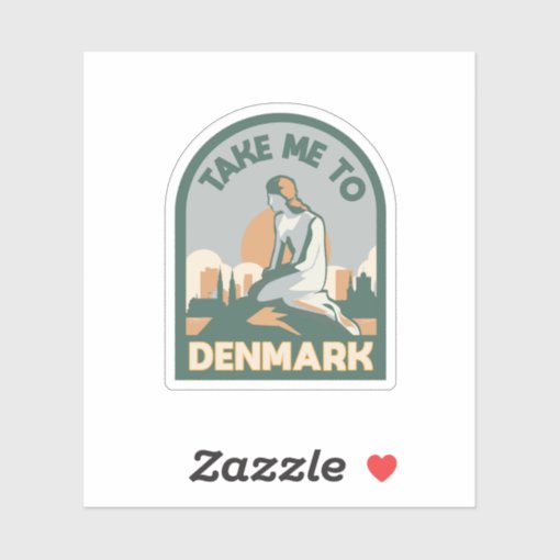 Denmark Copenhagen sticker travel stickers | Zazzle