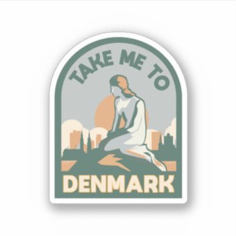 Denmark Copenhagen sticker travel stickers | Zazzle