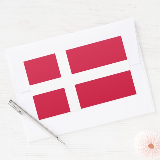 Denmark/Danish/Dane Flag Rectangular Sticker | Zazzle