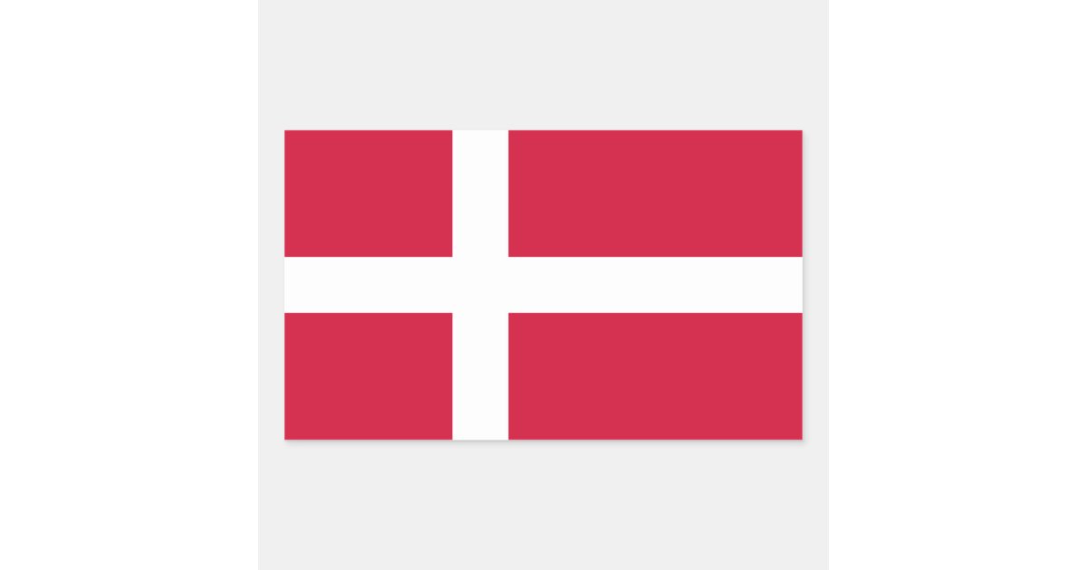 Denmark/Danish/Dane Flag Rectangular Sticker | Zazzle