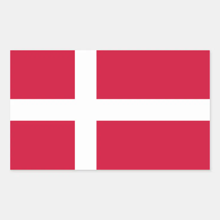 Denmark/Danish/Dane Flag Rectangular Sticker | Zazzle