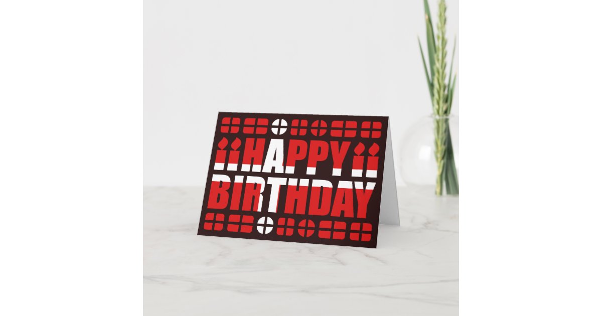 Denmark Flag Birthday Card | Zazzle