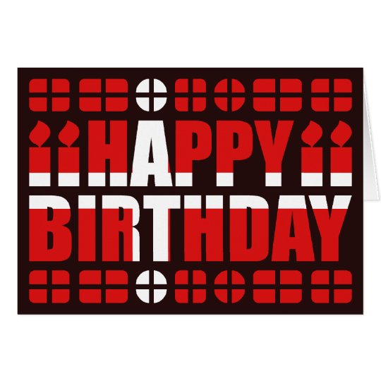 Denmark Flag Birthday Card | Zazzle.com