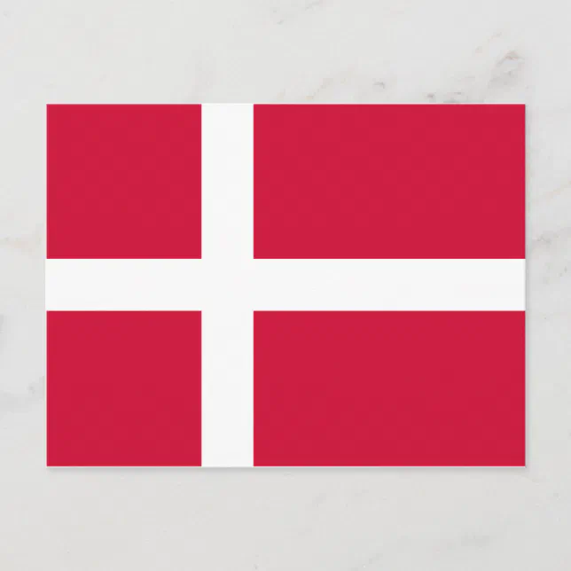 Denmark Flag DK Postcard | Zazzle