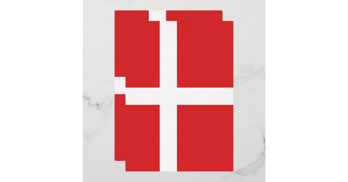 Denmark flag foil invitation | Zazzle
