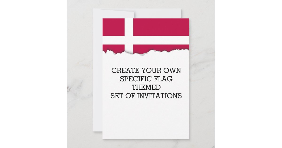 Denmark Flag Invitation | Zazzle