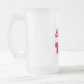 Denmark Flag Map Frosted Glass Beer Mug | Zazzle