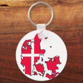denmark flag map keychain | Zazzle