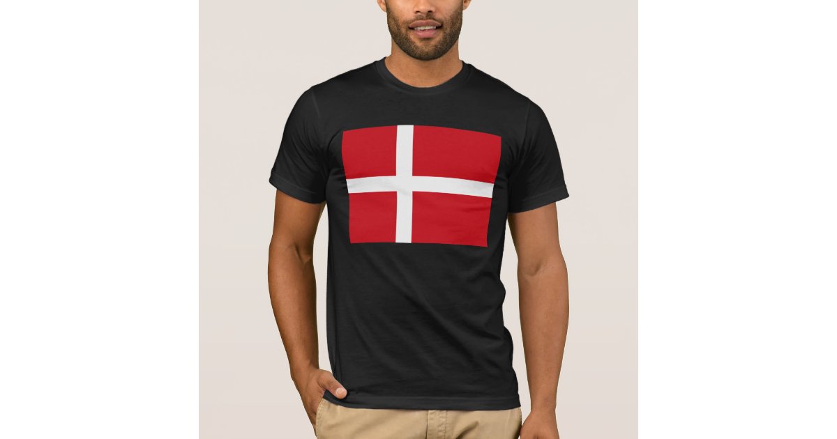 Denmark Flag T-shirt | Zazzle
