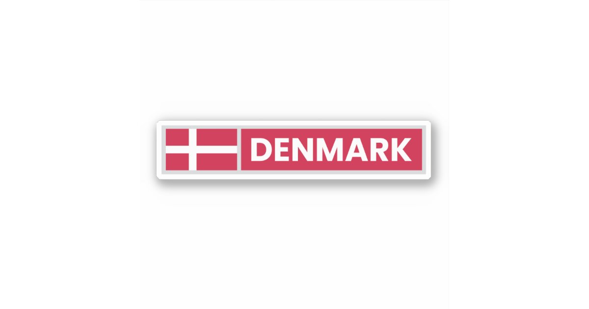 Denmark National Flag Sticker | Zazzle
