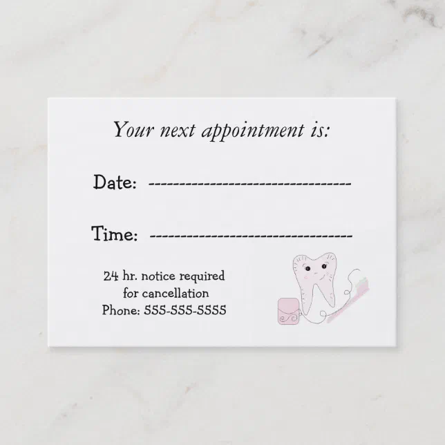 Dental Appointment Reminder | Zazzle