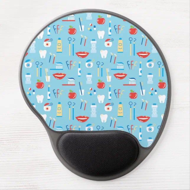 Dental Blue Pattern Gel Mouse Pad | Zazzle
