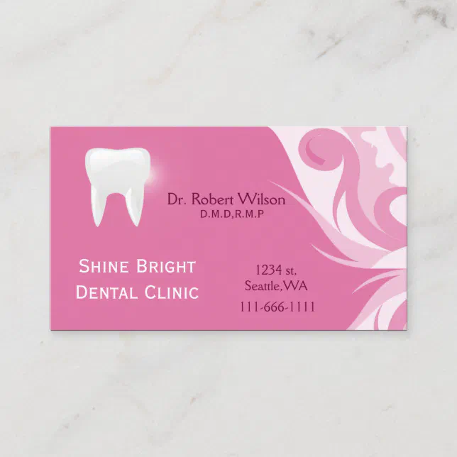 Dental businesscards with appointment card | Zazzle