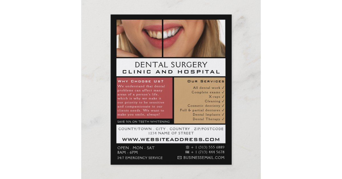 Dental Care, Dentistry, Dentist Advertising Flyer | Zazzle