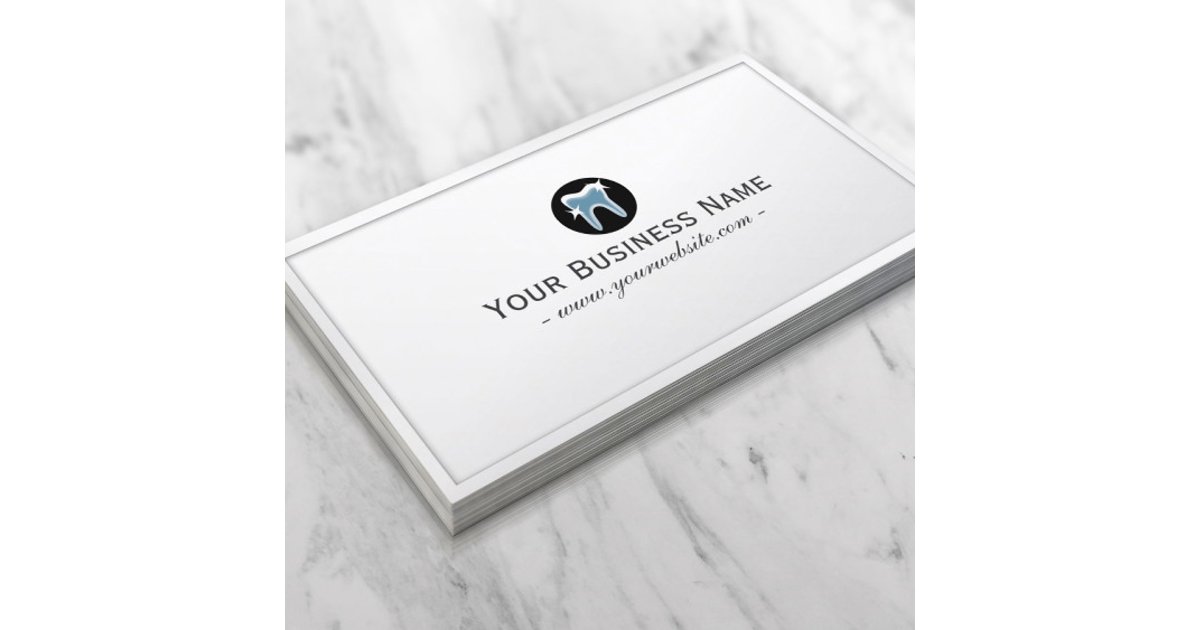 Dental Care Simple Teeth icon Dentist Business Card | Zazzle