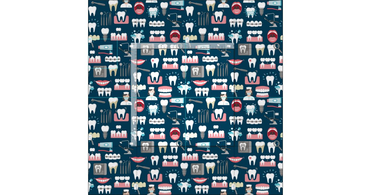 Dental Clinic Office Pattern Fabric | Zazzle