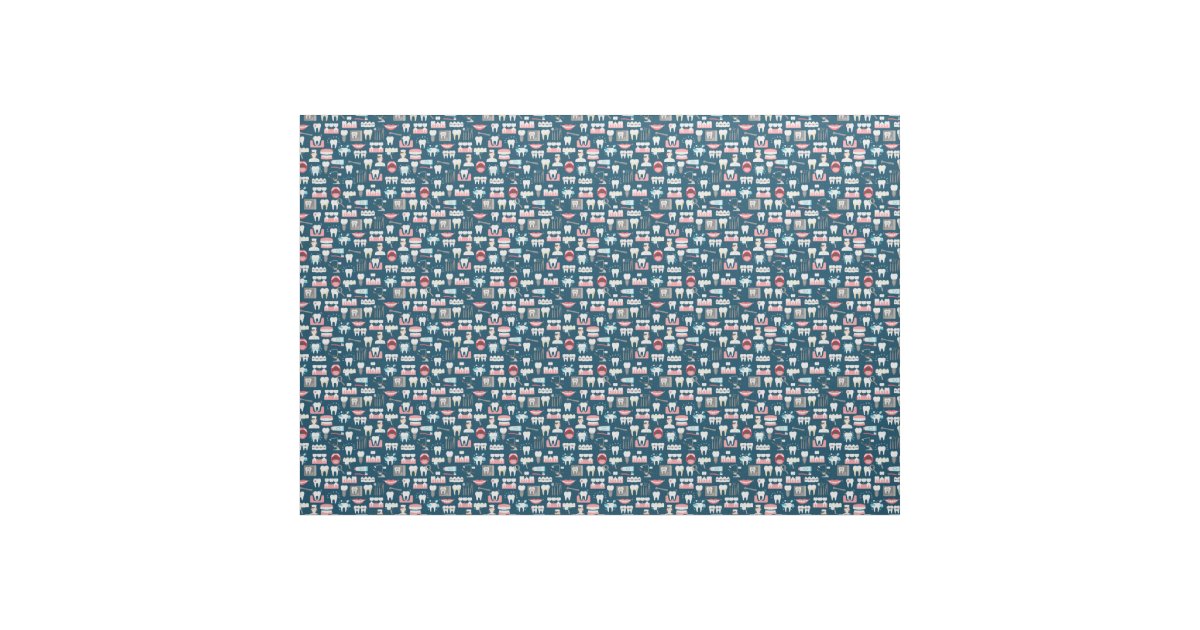 Dental Clinic Office Pattern Fabric | Zazzle