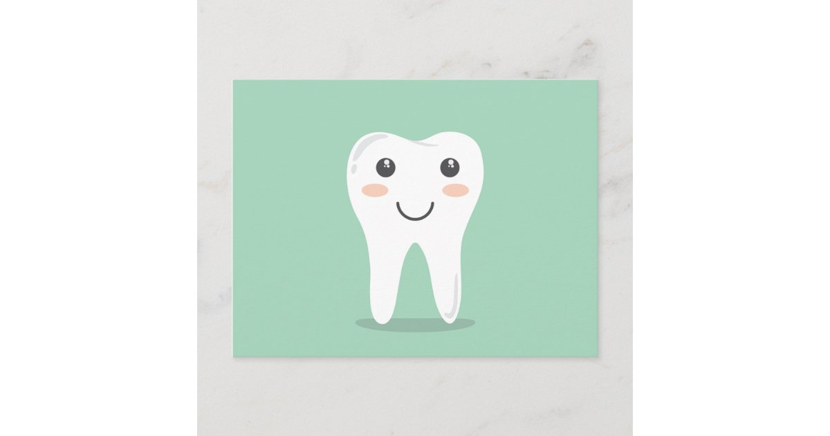 Dental Health- happy, smiling tooth Postcard | Zazzle
