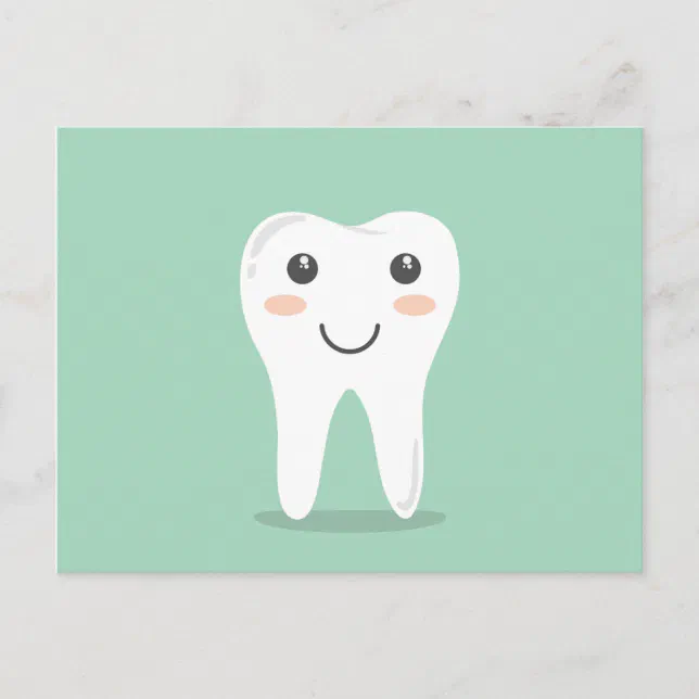 Dental Health- happy, smiling tooth Postcard | Zazzle