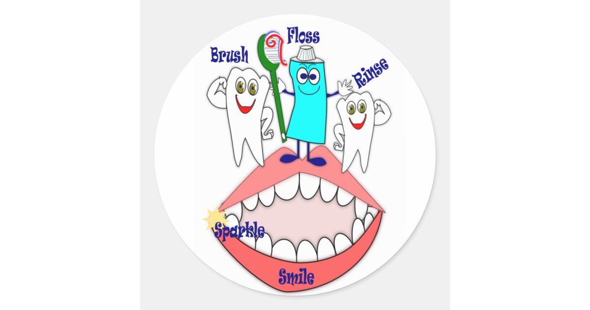 Dental Hygiene Stickers | Zazzle