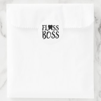 Dental Hygienist Floss Boss Classic Round Sticker | Zazzle