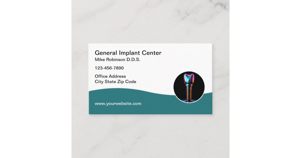 Dental Implants Theme Business Cards | Zazzle