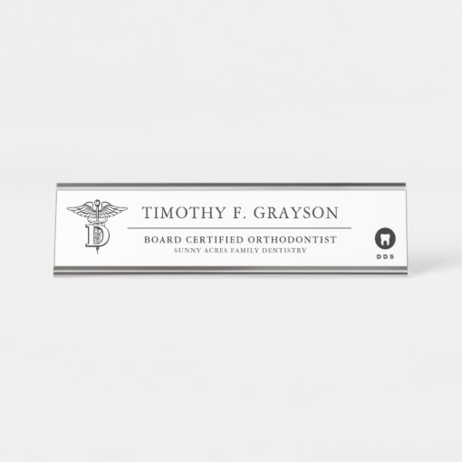 Dental Medicine Professional Personalized Desk Name Plate | Zazzle
