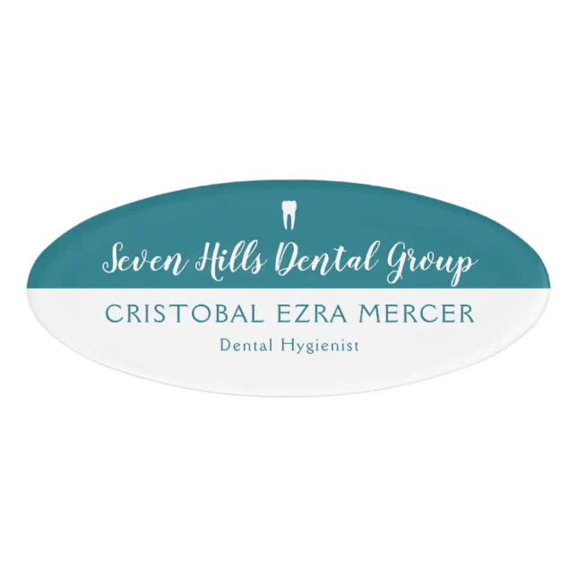 Dental Office Name Tag | Zazzle
