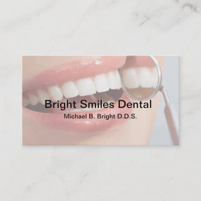 Dental Office Nice Smile Business Card | Zazzle