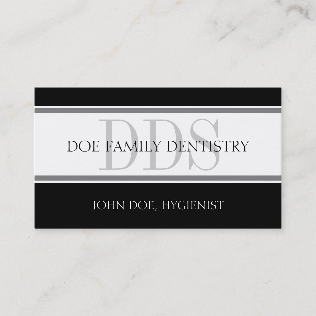 Dental Office Stripes DDS - Available Letterhead - Business Card | Zazzle