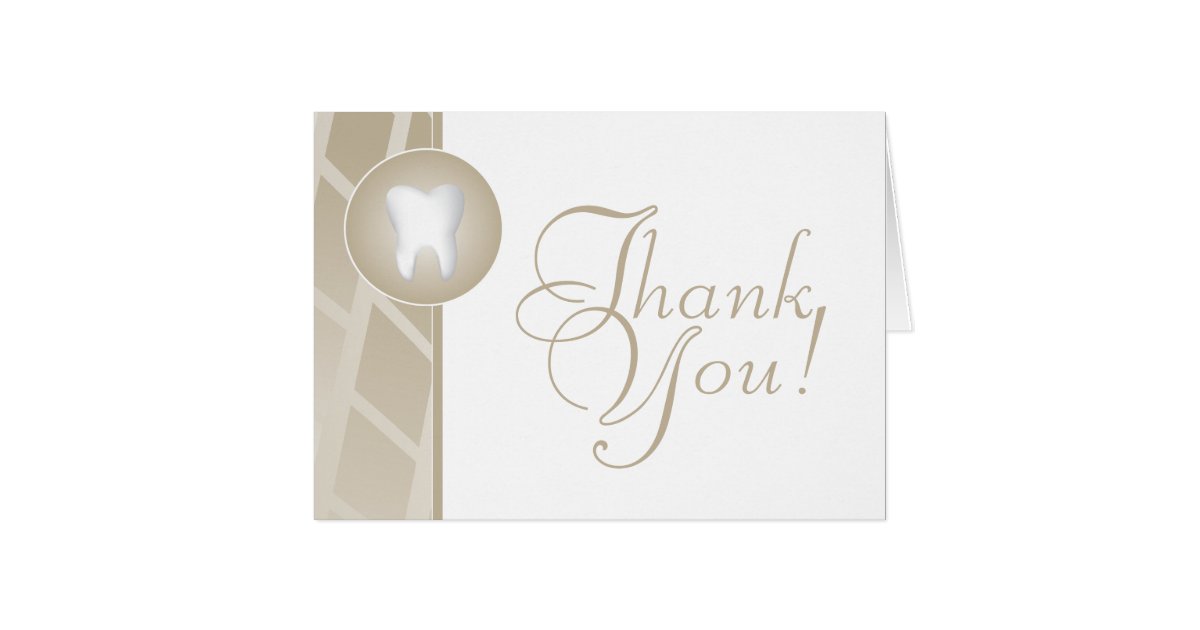 Dental Office Thank You Card | Zazzle
