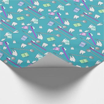 Dental Profession Tools Design Wrapping Paper | Zazzle