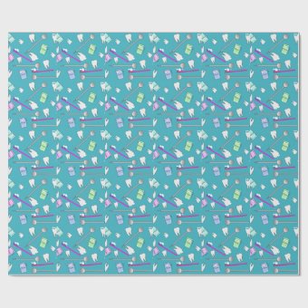 Dental Profession Tools Design Wrapping Paper | Zazzle