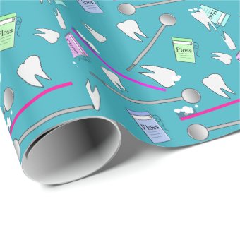 Dental Profession Tools Design Wrapping Paper | Zazzle