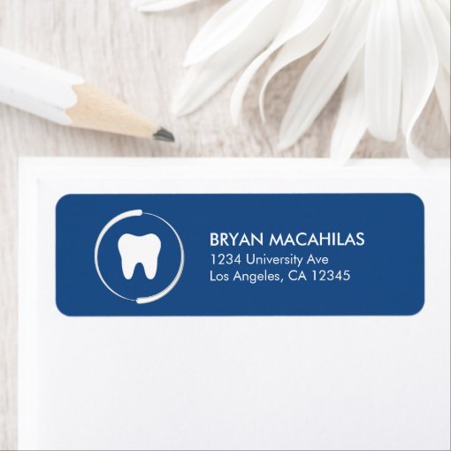 Dental Return Address Label | Zazzle