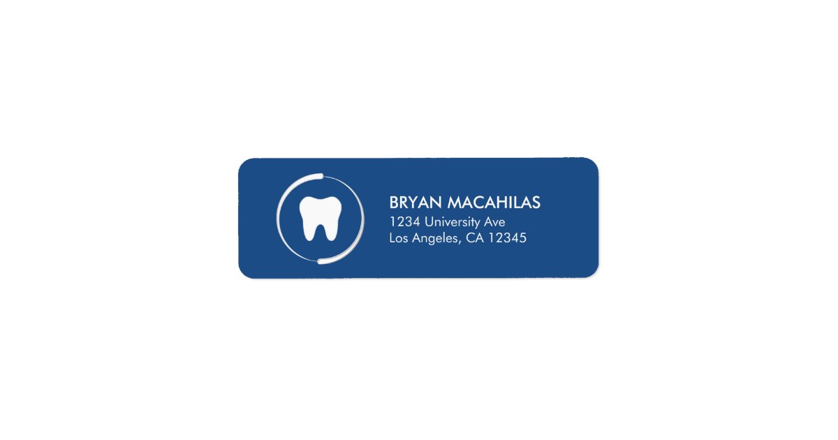Dental Return Address Label | Zazzle