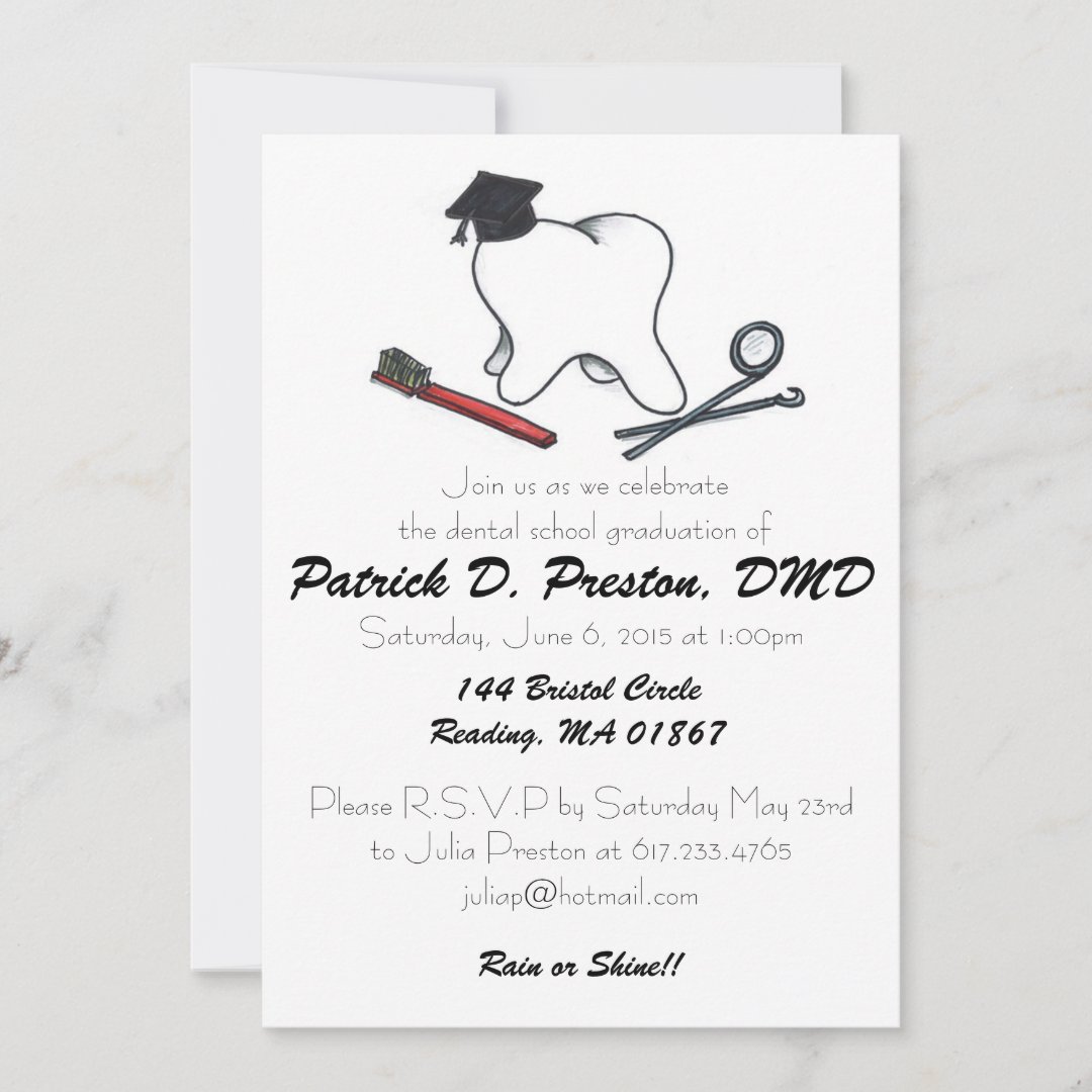 Dental School Graduation Invitation | Zazzle