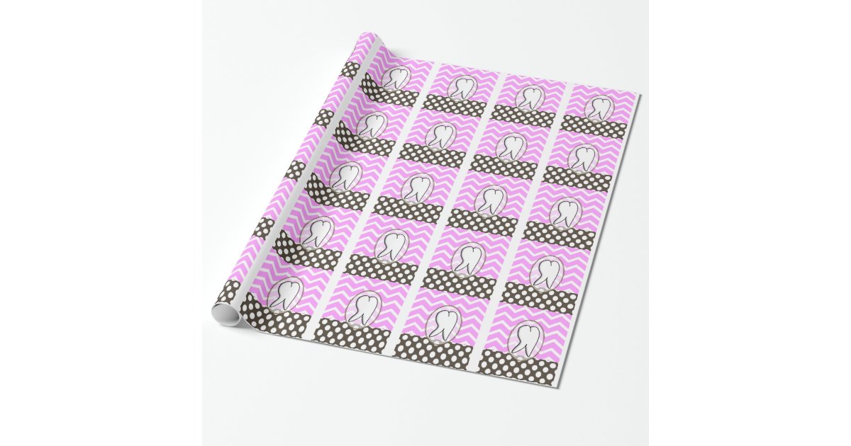Dental Tooth Chevron Design II Wrapping Paper | Zazzle