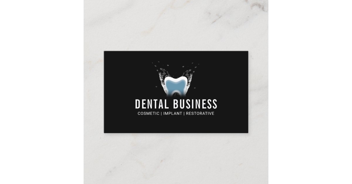 Dentist 3D Tooth Dental Care Denture Business Card | Zazzle