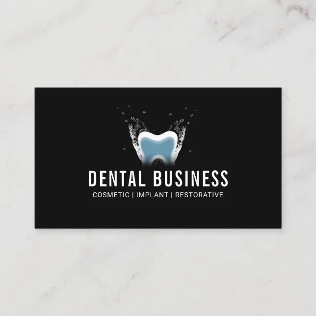 Dentist 3D Tooth Dental Care Denture Business Card | Zazzle