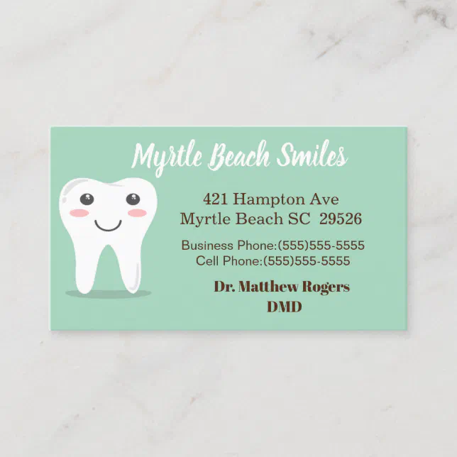 Dentist Appointment and Business Card | Zazzle